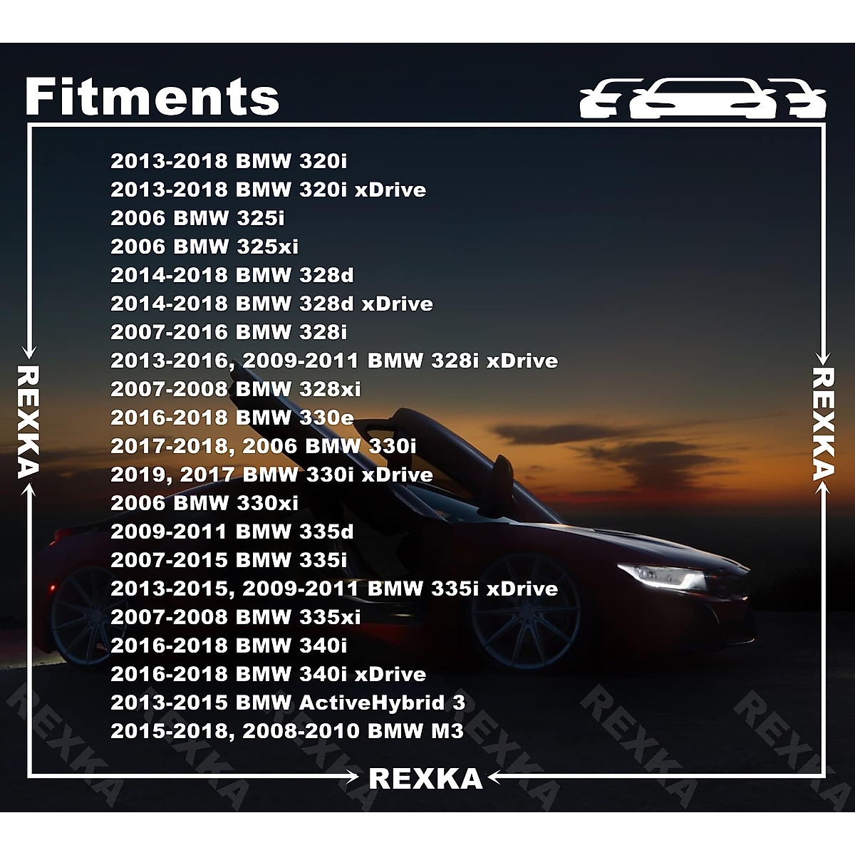 Rexka 10pcs Exterior Roof Moulding Gutter Trim Clips Compatible with BMW 51137117240 E90 E91 F30 F31 F35