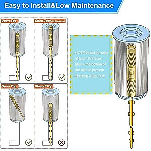 Joepoe SPA Mineral Stick Parts,Mineral Sticks for Hot Tub with 4 Months Lifetime Filter Cartridge Universal for Hot Tub&Pool (Yellow,3-Pack)
