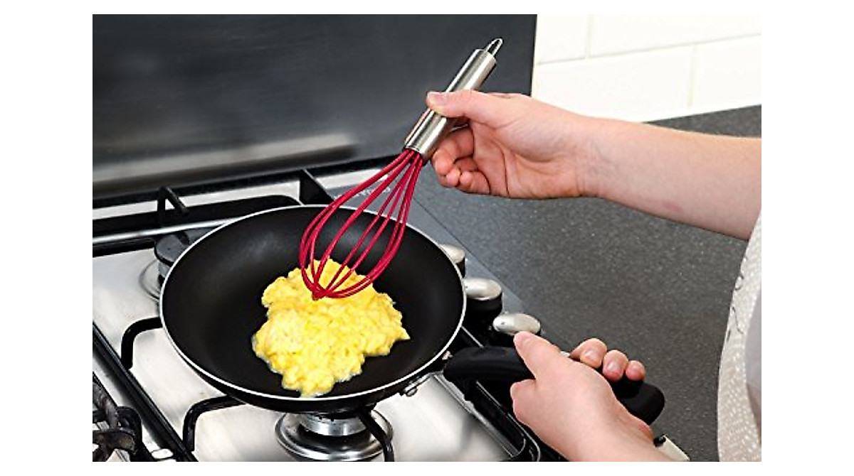 Silicone Whisk Set - 3 Non-Stick Whisks for Easy Cooking