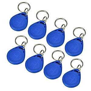 100 Pcs 125KHz RFID Key Fob Proximity ID IC Card Token Tag Keypad Card Keychains RFID Proximity Card Key for Access Control(ID)