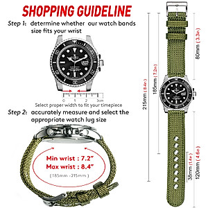 torbollo Men's Watch Bands,Quick Release 22mm Nylon Watch Strap, Soft Replacement Wrap Compatible with Smart Watch or Traditional Watch