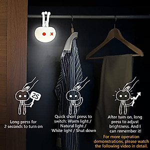 Cute Kids Night Light for Baby Toddler Teens, Dimmable Rechargeable Silicone Bedside Lamp with Flexible Tripod, Kawaii Nursery Night Lights for Breastfeeding, Soft Eye Caring, Tap Control (White)