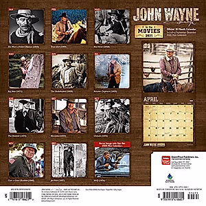 John Wayne in the Movies 2021 Calendar: Foil Stamped Cover