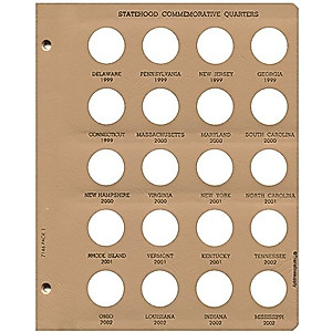 Dansco US Statehood Quarter with Territories Date Set Coin Album 1999-2009 #7146