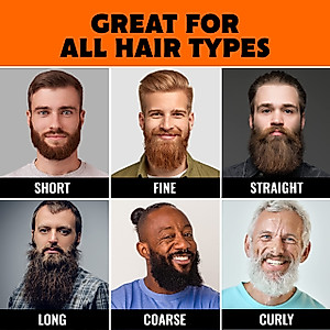 Tame The Wild Pro Beard Straightener for Men - Premium Heated Beard Brush - Anti-Scald Ionic Generator - 12 Temp Settings - LED Display - Best for Beards Over 2" Long