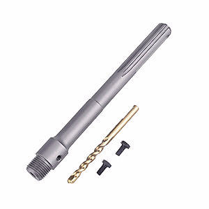 300mm SDS Max Shank Connecting Rod with Pilot Drill Bit and 2 Screws for Concrete Cement Hole Saw (SDS Max Rod: 300mm)