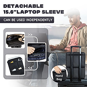 Clear Laptop Backpack Heavy Duty, 17 Inch Trendy Laptop Backpack, Water Resistant Transparent Travel Bags Apply to Men/Women, Amber Clear Glue Material, Built in Detachable Laptop Sleeves (Black)