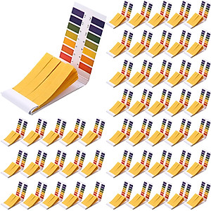 Handepo 50 Pack pH Test Strips 1-14 Universal pH Test Paper Full Range Litmus Test Paper Strips pH Test 4000 Strips for Teaching, Student, Chemistry Experiment, Saliva Urine Water Soil