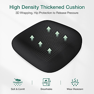 Novilla Ergonomic Office Chair, High Back Mesh Desk Chair with Thick Molded Foam Cushion, Adjustable Lumbar Support, Swivel Computer Gaming Chairs with Adjustable 2D Headrest and 3D Armrests, Black