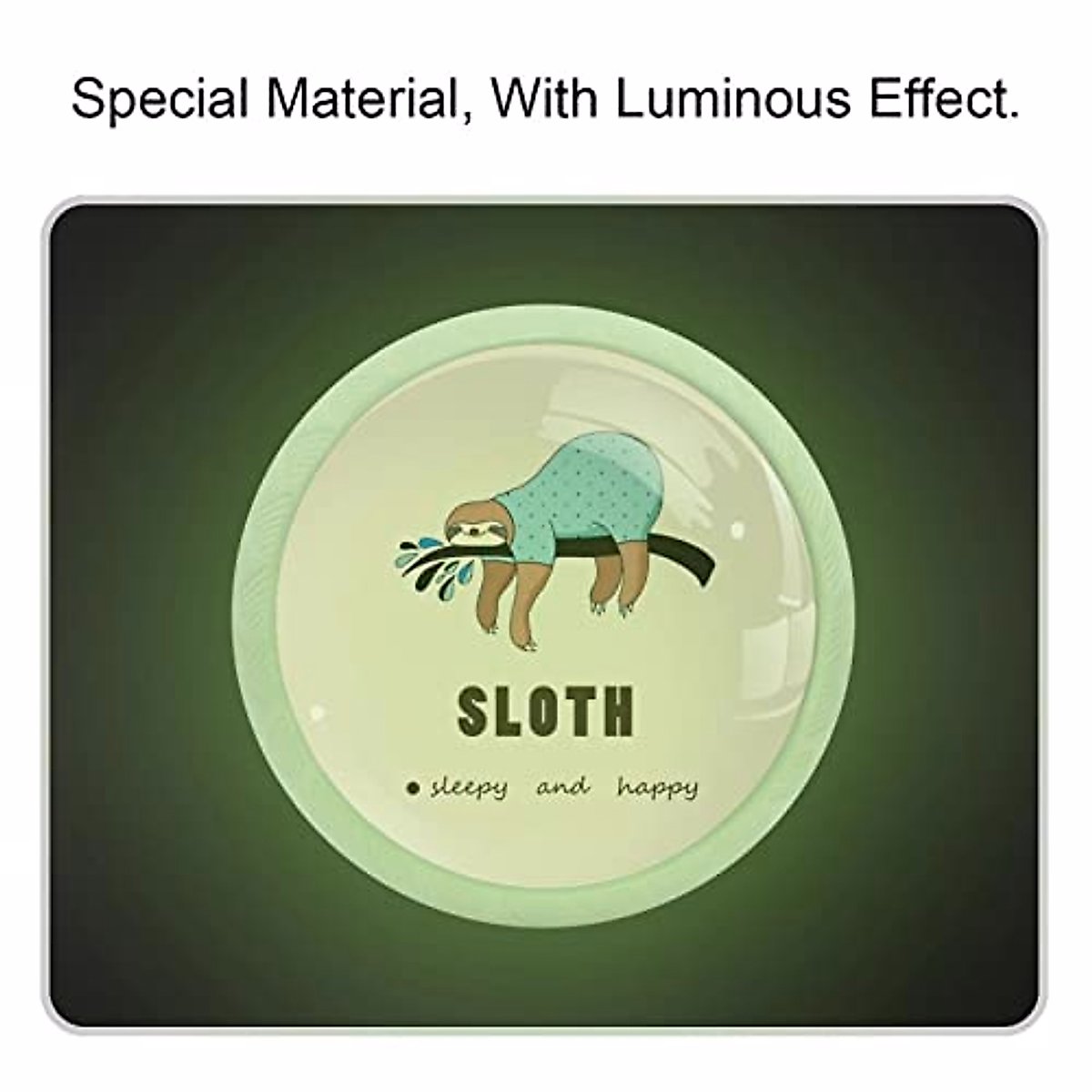 4 Pack Drawer Knob Pull Handle Sleepy Sloth Lying Branch Kitchen Cabinet Handles Black Dresser Pulls for Hardware Cupboard Furniture with Screw