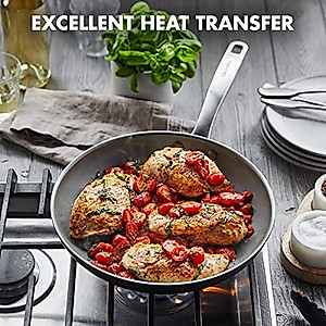 GreenPan Chatham Hard Anodized Healthy Ceramic Nonstick 10 Piece Cookware Pots and Pans Set, PFAS-Free, Dishwasher Safe, Oven Safe, Gray