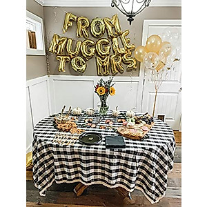 LaVenty Set of 15 From Muggle to Mrs Banner From Muggle to Mrs Balloons Bridal Shower Bachelorette Banner