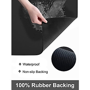 AiBOB Coffee Mat, Hide Stain Absorbent Coffee Bar Mats Fit Under Coffee Maker Espresso Machine, Rubber Backed Dish Drying Mat for Kitchen Countertops