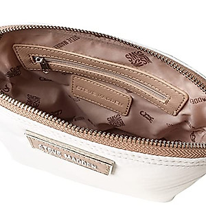 Steve Madden Farren Nylon Dome Crossbody Bag, White Tan