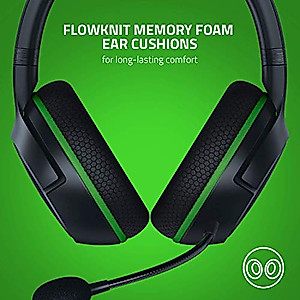 Razer Kaira Wireless Gaming Headset for Xbox Series X | S: Triforce Titanium 50mm Drivers - Cardioid Mic - Breathable Memory Foam Ear Cushions - EQ and Xbox Pairing Button - Black (Renewed)