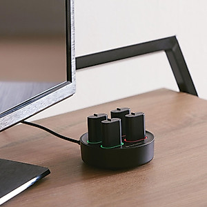 Verbatim Charging Stand with 4 x 800mAh Rechargable Battery Packs for use with Xbox Controllers Xbox Series X, Xbox Series S, Xbox One X, Xbox One S