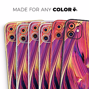 Design Skinz Liquid Abstract Paint Remix V40 - DesignSkinz Protective Vinyl Decal Wrap Skin Cover Compatible with The Apple iPhone Xs (Full-Body, Screen Trim & Back Glass Skin)