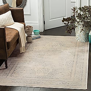 Safavieh Vintage Collection 5'1" x 7'6" Light Blue/Light Grey VTG158 Oriental Traditional Distressed Premium Viscose Area Rug