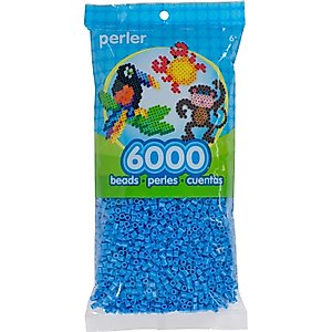 Perler 80-11101 Fuse Bead Bag for Arts and Crafts, Light Blue, 6000pcs