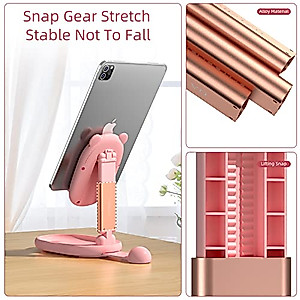 xuenair Pink Phone Stand for Desk Cute,Foldable Adjustable Cell Phone Stand, Kawaii Portable Phone Holder for All Cell Phones iPhone 11 12 13 Pro Max Sumsung ipad Switch Kindle Google