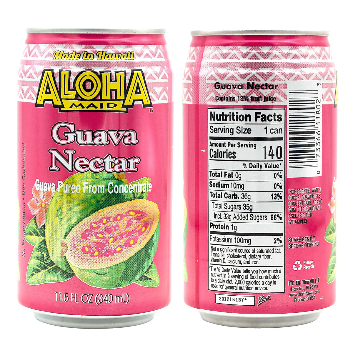 Aloha Maid Drinks, Variety, All Flavors, 1 Can per Flavor, Total 10 Cans