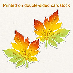 45 Pcs Happy Fall Autumn Leaves Cut Outs for Fall Thanksgiving Classroom Bulletin Board Decoration