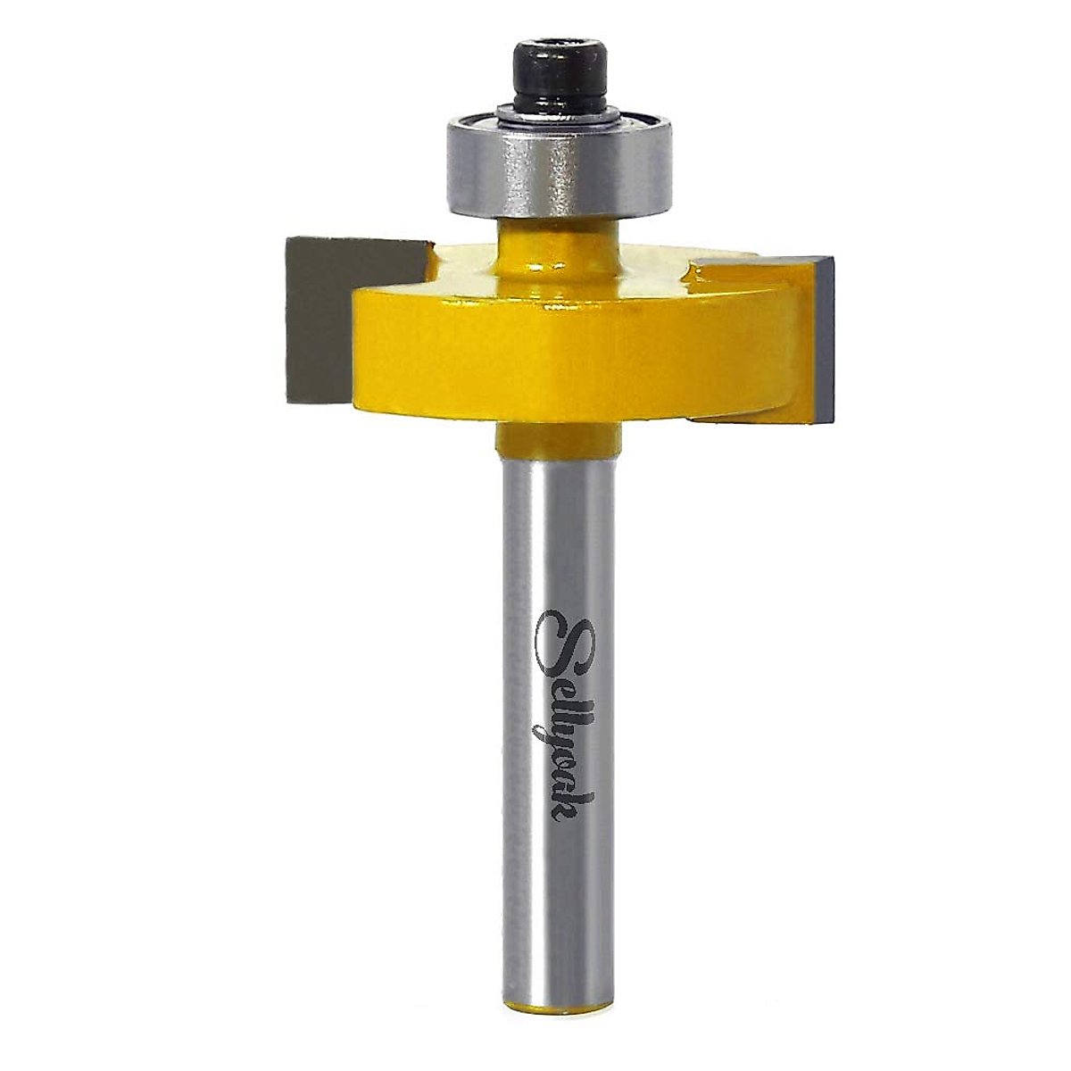 1/4 Inch Shank Rabbet Router Bit with 6 Bearings Set, SellyOak Multi Rabbeting Router Bit Set for Multiple Depths (1/8", 1/4", 5/16", 3/8", 7/16", 1/2" Interchangeable and Adjustable Bearings)