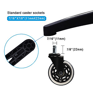 Frassie 28 inch Nylon Gaming Chair Base with 5 Casters, Heavy Duty Boss Office Chair Base Part Replacement (White)