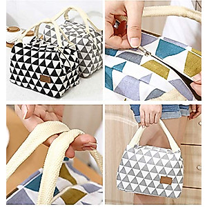 CYSTYL Lunch Bags for Women Insulated Fashionable Lunch Box Large Drinks Holder Reusable Tote Bag for Work School Picnic Hiking Beach Fishing (A)