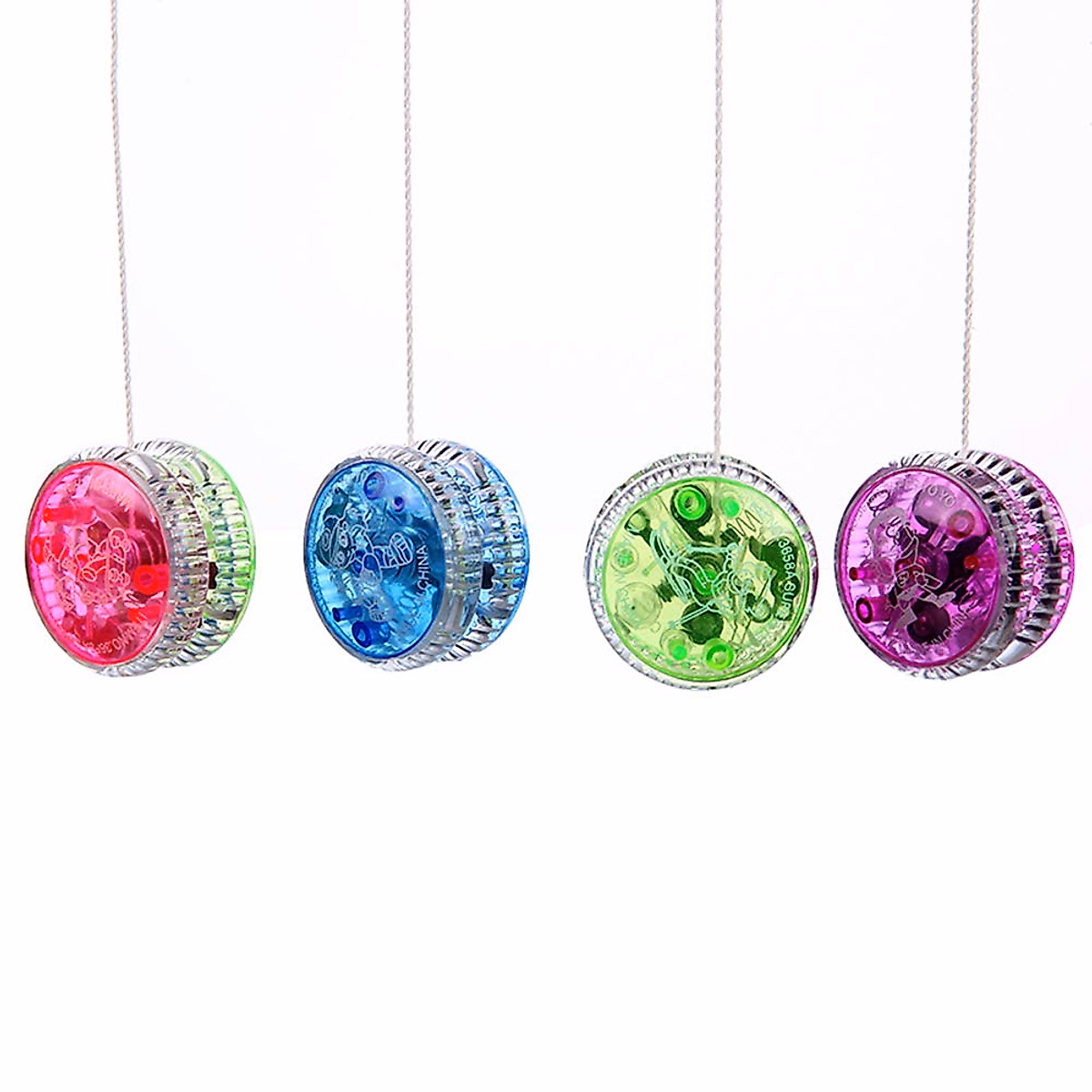 LED Light Up Yo Yo Yoyo for Kids Beginner Yoyo for Kids Responsive Ball Bearing Yoyo 4 Pack