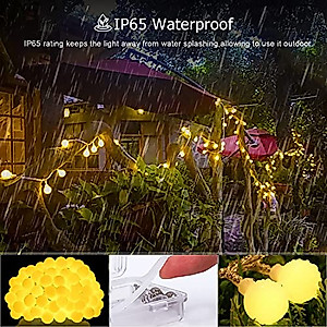 Liyade Globe String Lights, 33ft 100 LED Battery Operated String Lights with Remote and Timer Function, Indoor Outdoor Decorative Lights for Bedroom Christmas Decor Garden Party Wedding, Warm White