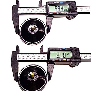 M6 - D 5.5 cm (D 2.16") Strong Thickened Edge PVC M6 Thread Screw Suction Cup Hook with Lock Nut for Enhanced Suction,6 Pieces,Recommend (Black)