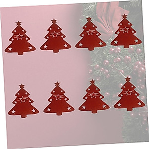 BESTOYARD 16 Pcs Cutlery Set Cutlery Bags for Christmas Tableware Holder Bag Christmas Fork Spoon Pocket Xmas Table Decoration Christmas Cutlery Bags Mini Non-woven Fabric Child Silverware