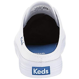Keds womens Kickstart Mule Core Canvas Sneaker, White, 7.5 US