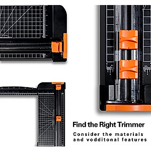 Paper Cutter-12 inch Paper slicerA4 with Automatic Safety Guard and Side Ruler, 1 Free Replacement Blade for Paper Cutter, Suitable for Cutting Craft Paper、 Card Coupons 、Photos