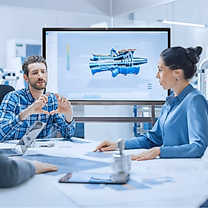 EUNIVON Smart Board, 65'' 4K UHD Interactive Whiteboard, Dual System Interactive Touch Screen Smart Whiteboard, Smartboard for Classroom and Business (Stand Not Included)