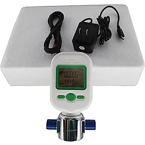 BHYIQI Gas Mass Flow Meter Digital Gas Flowmeter with Range 0 to 20L/Min Accracy ±2.5+0.5FS% Data Storage LCD Display