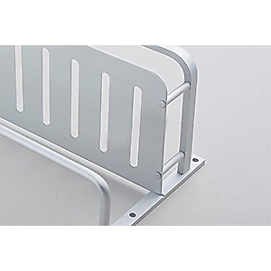 Chrasy Modern Double Layer Towel Bar, Wall Mount Bathroom Storage Shelves and One Towel Bar and 2 Hooks, Aluminum Towel Holders, Shower Towel Rack, Bath/Kitchen Storage Shelf -15.7in