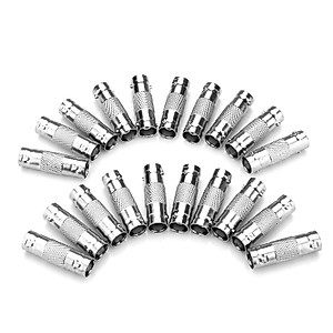 TJMD BNC Connectors 50 Pcs BNC Barrel connectors BNC Female to Female Straight Coupler Adapter for CCTV Camera Survelliance System