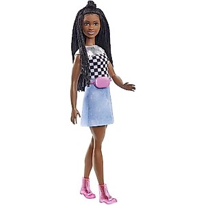 Barbie: Big City, Big Dreams “Brooklyn” Roberts Doll (11.5-in, Brunette Braided Hair) Wearing Shimmery Top, Skirt & Accessories, Gift for 3 to 7 Year Olds