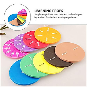 Totority Magnetic Fraction Tiles& Fraction Circles, Fraction Props Teaching Aid Montessori Fraction Math Manipulatives Rainbow Fraction Tower Cubes for Elementary School Homeschool Supplies