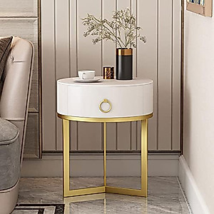 HIGOH Bedside Table Living Room Furniture Bedside Table Modern Minimalist Bedroom Hotel Nightstands Small Apartment Dormitory Storage Cabinet