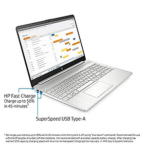 HP 15.6-inch HD Laptop, AMD Ryzen 3 3200U Processor, 8 GB RAM, 256 GB SSD, Windows 10 Home (15-ef0021nr, Natural Silver)