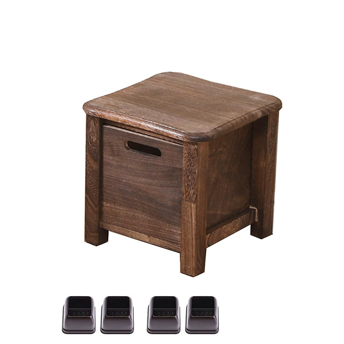 Lizipai Chestnut brand short stool wooden stool, solid wood stool, small short stool, shoe changing stool, solid wood stool, short stool, bench, adult portable heavy stool, (brown)