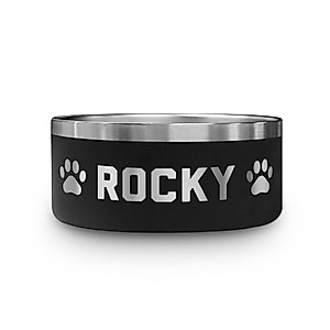 Personalized Dog Bowl - Custom Stainless Steel Dog Bowls Non Slip 16 oz., 32 oz. or 64 oz. - Dishwasher Safe - Personalized Dog Bowls with Name - Insulated Stainless Steel Dog Bowls