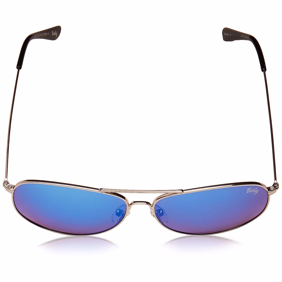 Berkley Diamond Sunglasses Silver/Smoke/Blue Mirror, Small/Medium