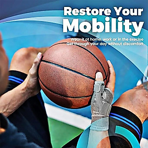 ahishfoneya Thumb Splint with Wrist Brace - Thumb Support Brace for Wrist Hand Thumb Stabilizer Fits Both Right Left Hand for Men and Women (Black)