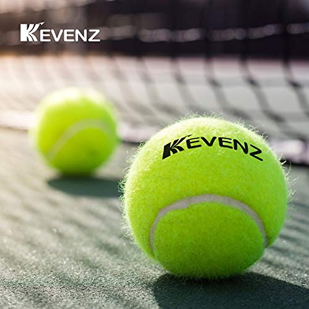 KEVENZ 6-Pack Pressurized Tennis Ball, 2 Cans with Seal Design,Advanced All Courts Balls,Highly Elasticity, More Durable, Good for Beginner Training Ball