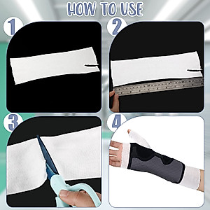 Nuanchu Tubular Stockinette Tubing Cotton Stockinette for Pre Wrap Use Elastic Arm Cast Stockinette for Arm Wrist Thumb Spica Stockinette Tubing Soft Wrist Arm Wraps (20 Pcs, 3.14 x 11.8 Inch)