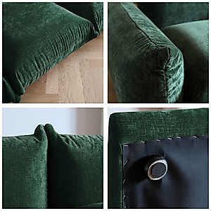 TIFLON Modular Sectional Sofa,77.16inch Minimalist Sofa Couch,Convertible Couch, Lovesofa Chenilleyarn 2 Seat Modern Living Room Sofa Sets for Office House-Green